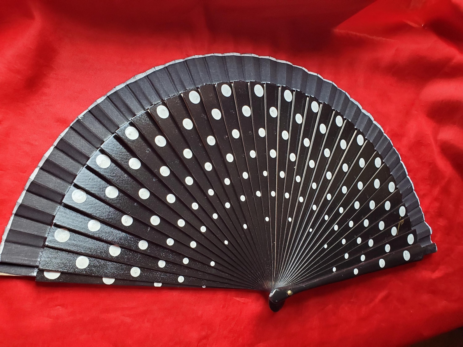 F-0002 - Wooden Hand Painted Hand Fan - Georgian Fan, Regency Fan ...