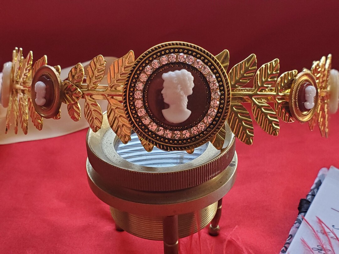 HA-0097 Carnelian Lady Tiara / Headband Regency, Jane Austen, Diadem - Etsy