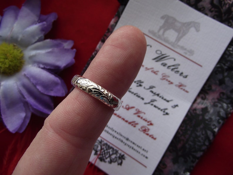 R-0072 - Sterling Silver Posey Ring - Regency Posey Ring, Georgian ...