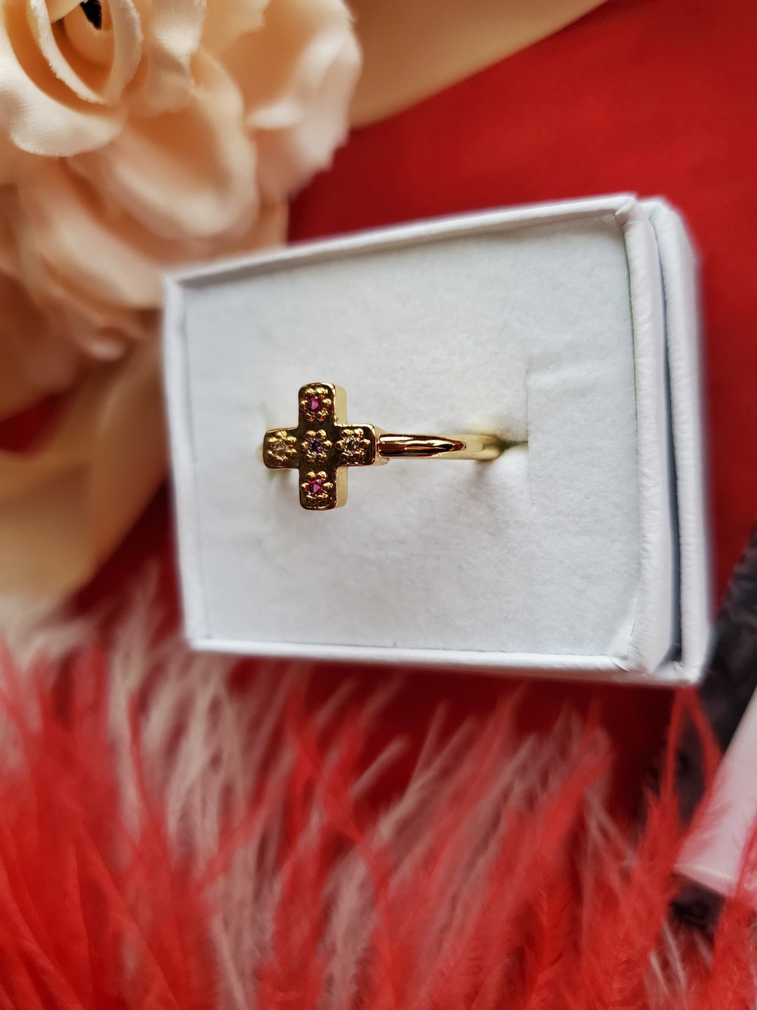 R-0071A - Elizabethan Rhinestone Ring - Georgian Ring, Regency Ring ...