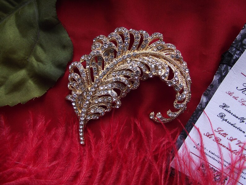 Item BR-0029 Rhinestone Aigrette Brooch Hair Jewelry - Etsy