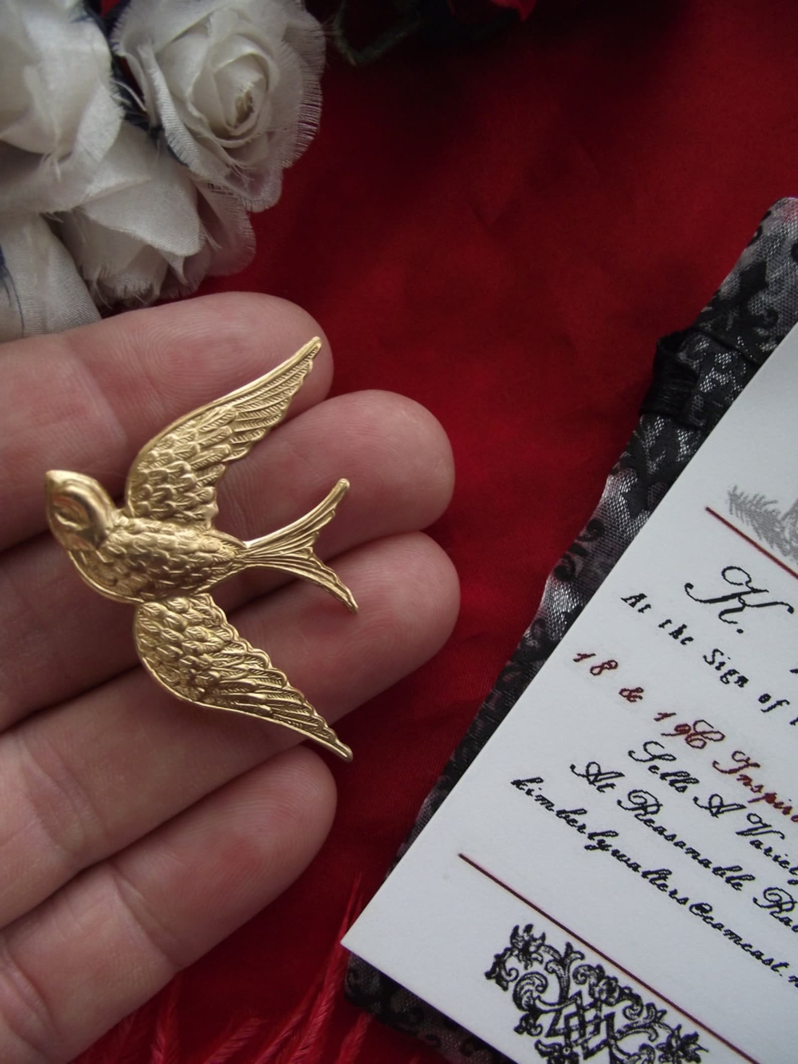 BR-0066 - Dove Brooch - Dove of Peace, Martha Washington, Brass Dove ...