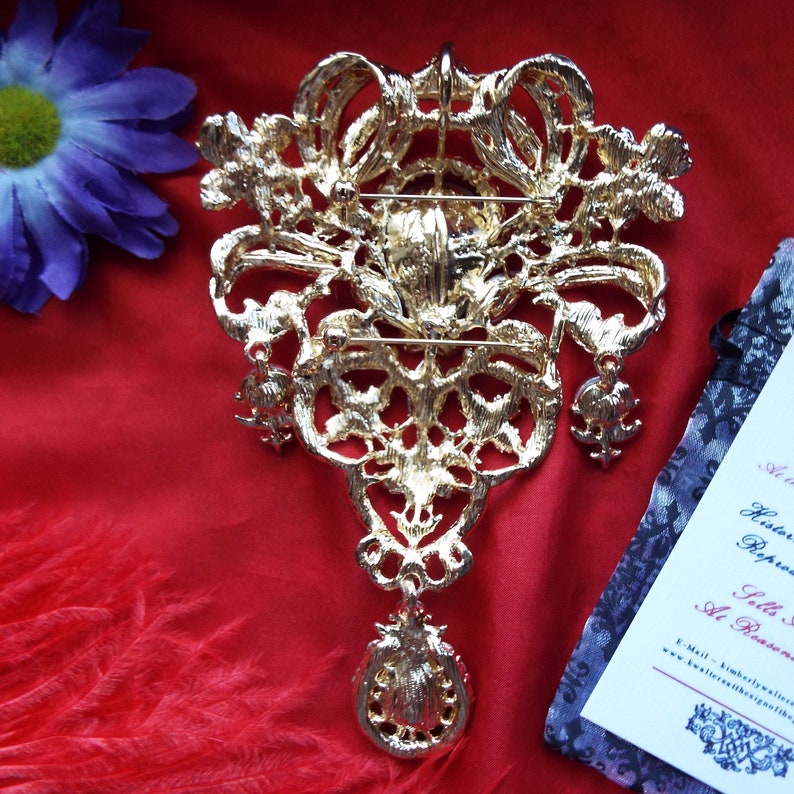 Antonia Large Rhinestone Georgian Stomacher Brooch 18th - Etsy