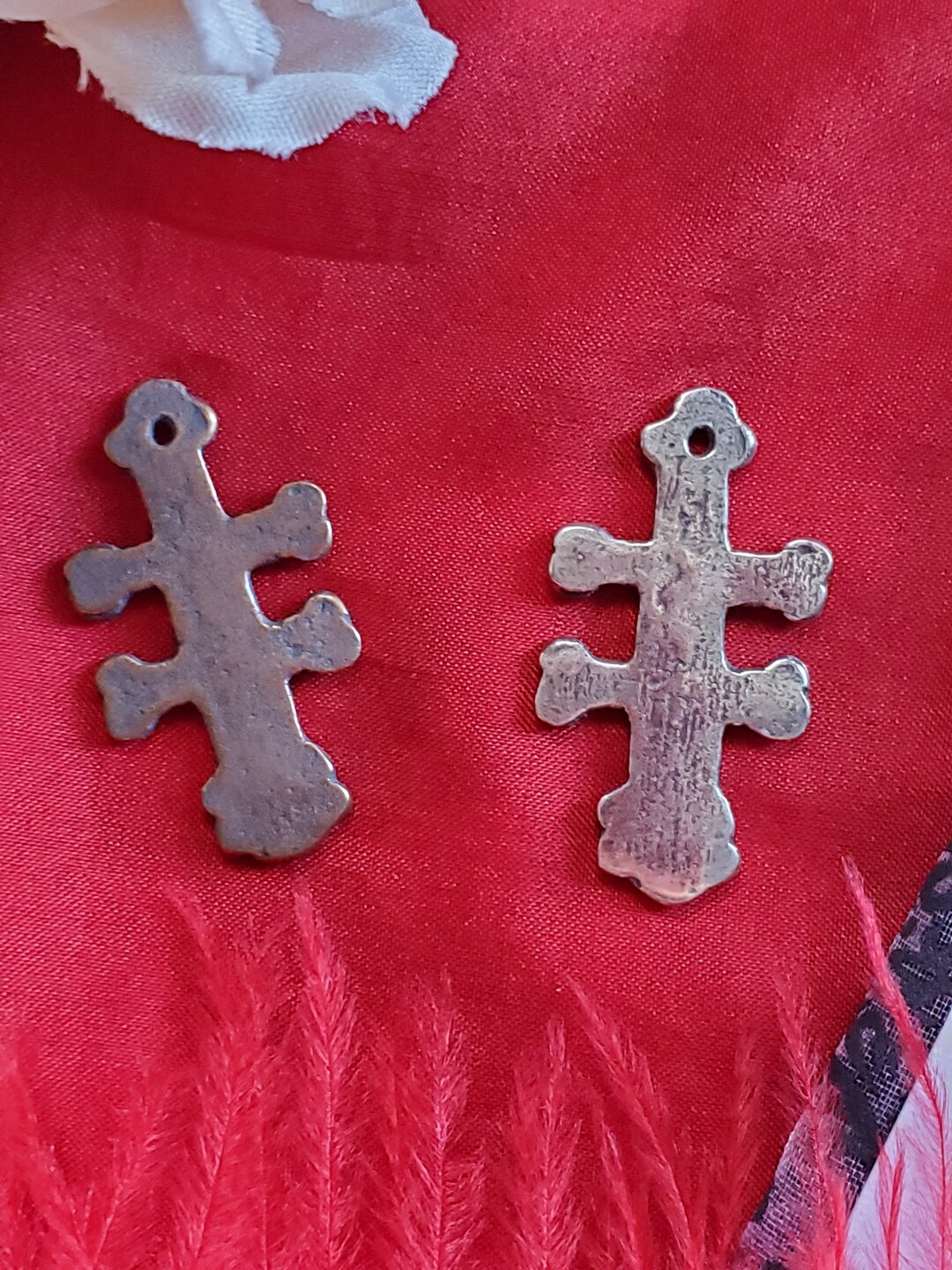 PE-0006A - Small Trade Cross - Charm, Pendant, Rosary, Chaplet, Double ...