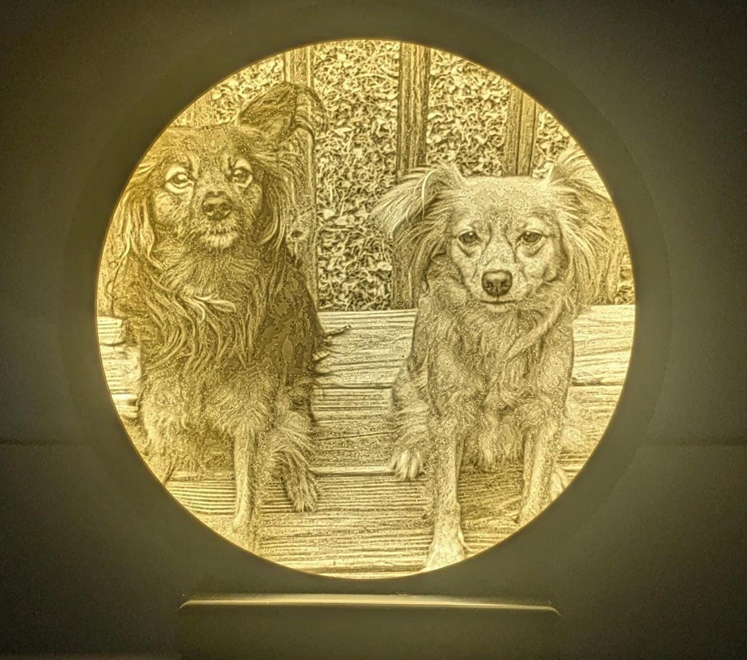 Personalized 3D Printed Lithophane | Picture | Light up | LED | Lamp ...