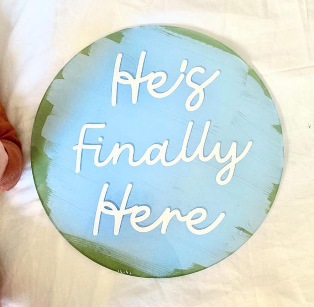 Round Birth Announcement - Etsy