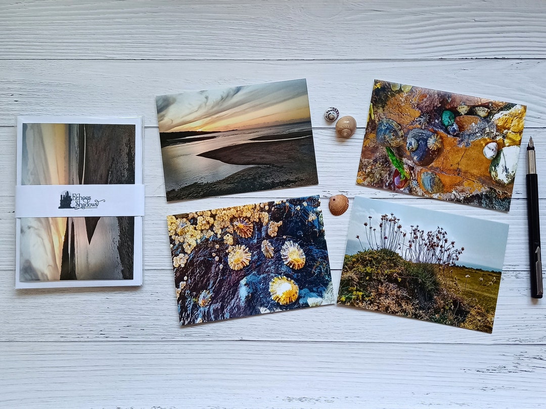 Beach Greeting Cards, Coastal Cards Multipack - Etsy UK