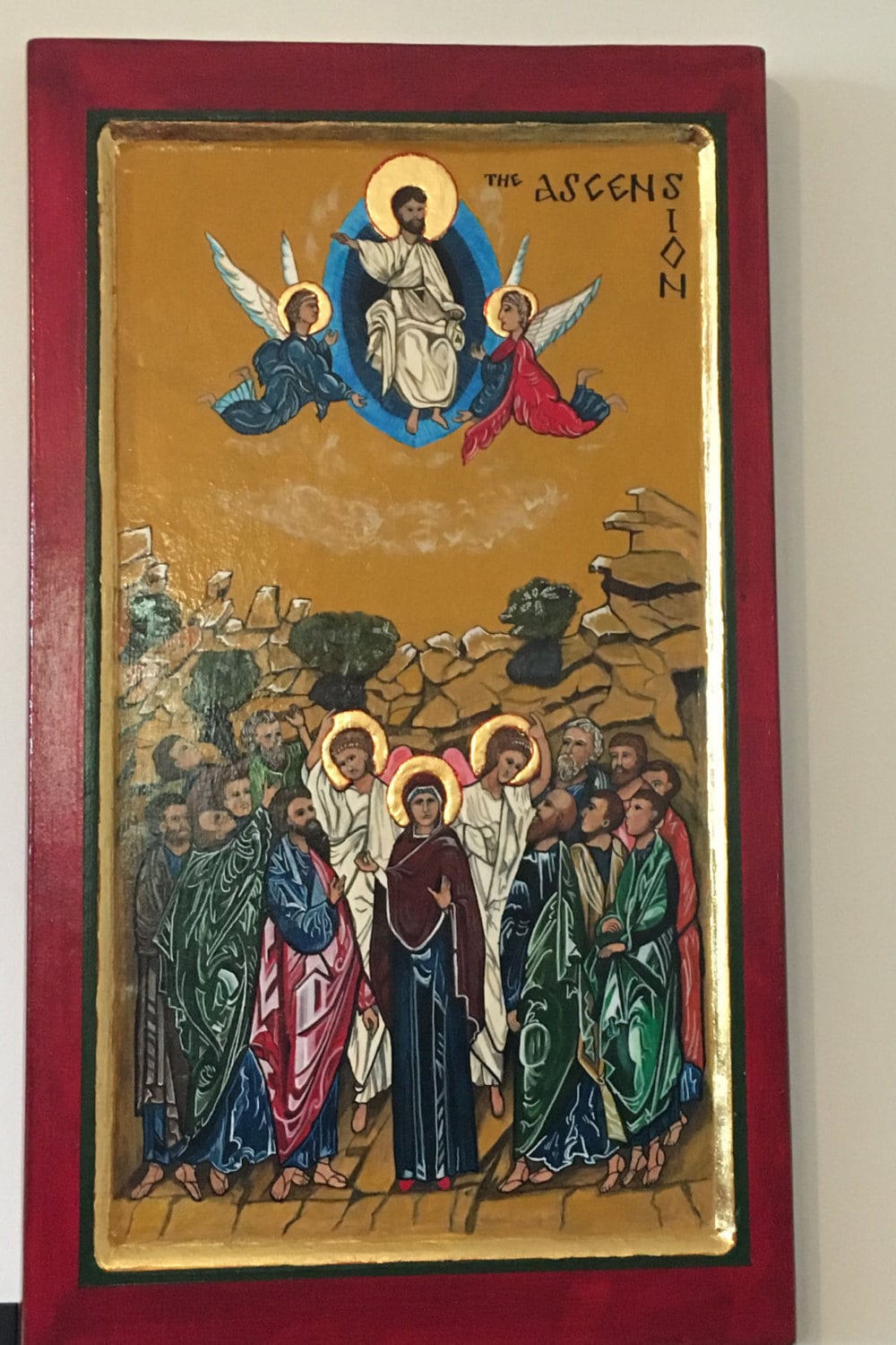 ASCENSION of Jesus Christ GILDED Icon Card - Etsy