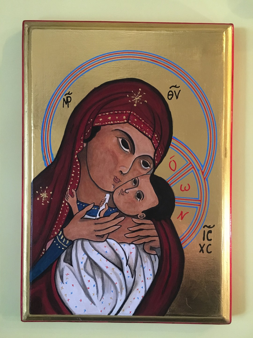 Mary & Infant Jesus - ICON - ORIGINAL - Etsy