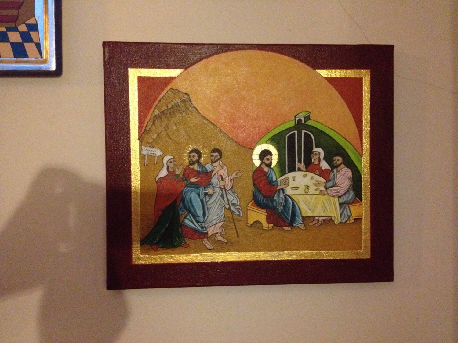 The Road to Emmaus Original ICON - Etsy