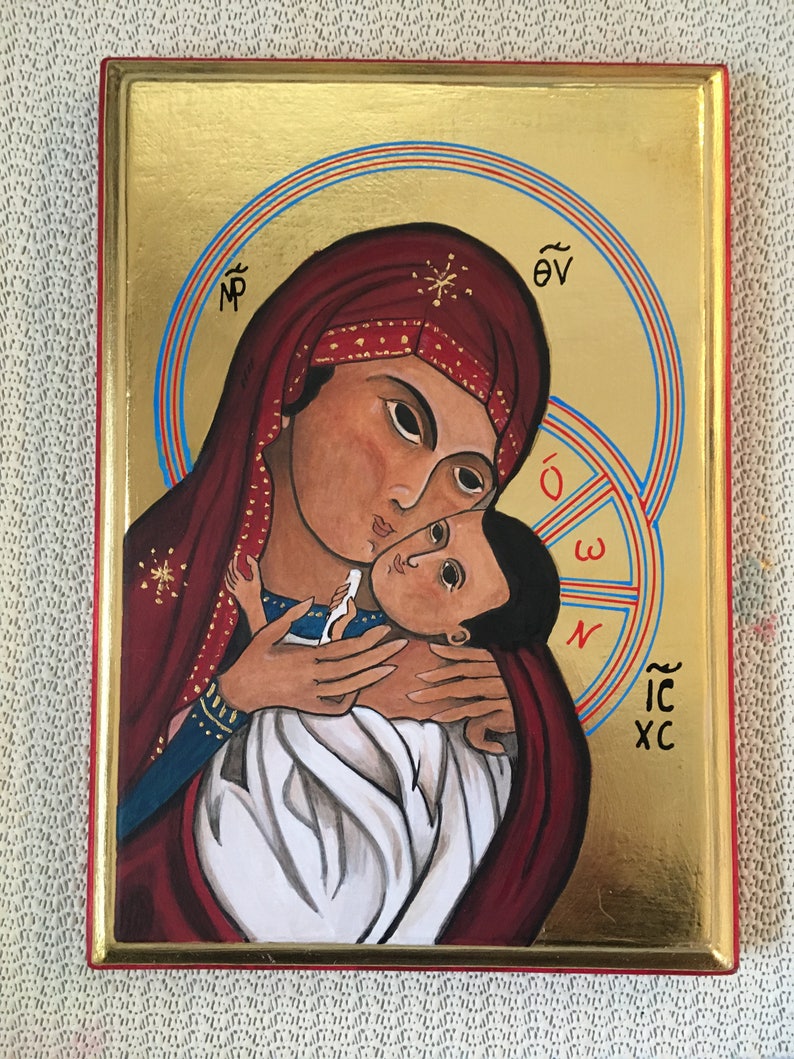Mary & Infant Jesus - ICON - ORIGINAL - Etsy