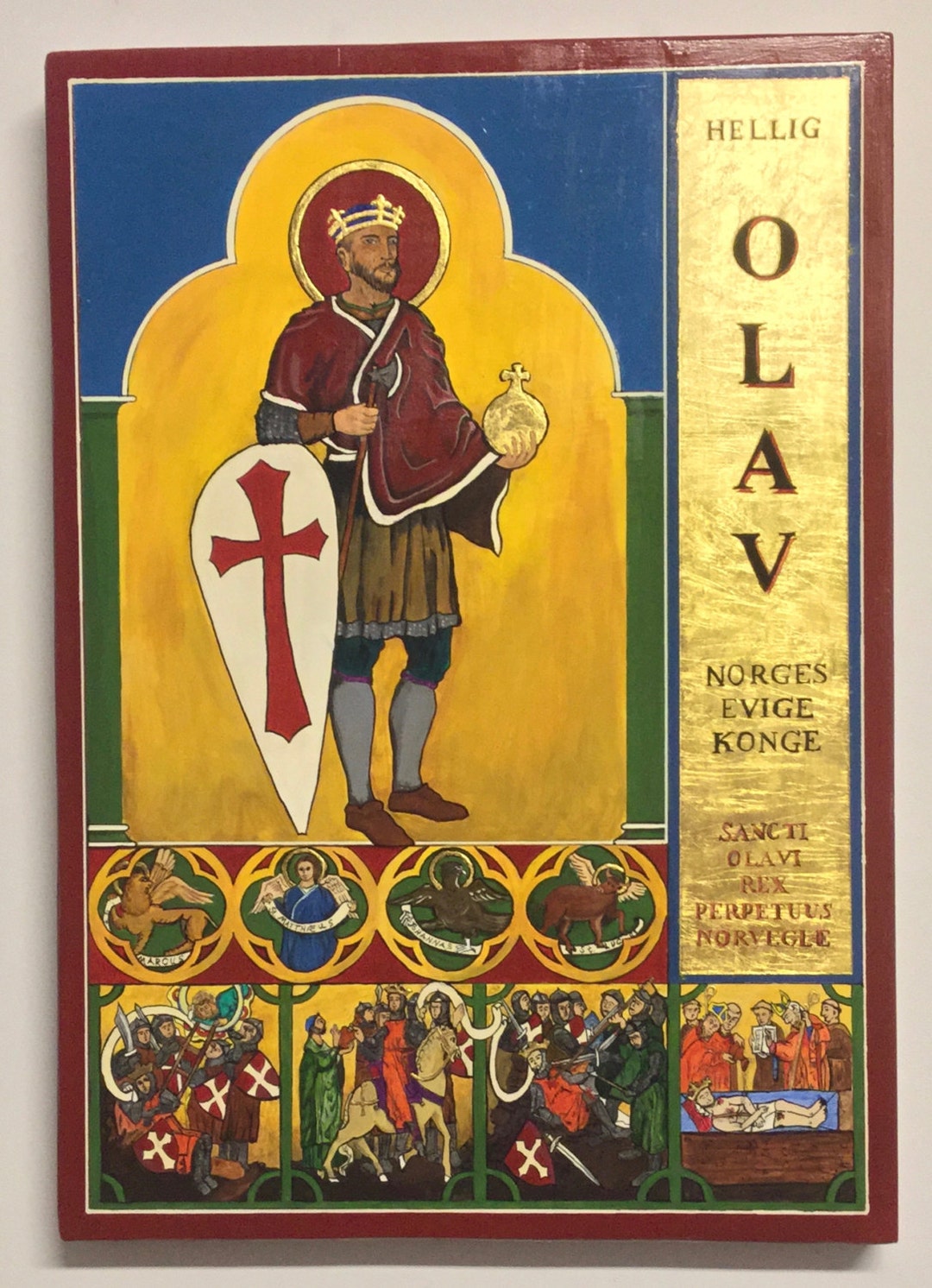 St. Olav Large - Original ICON - Etsy