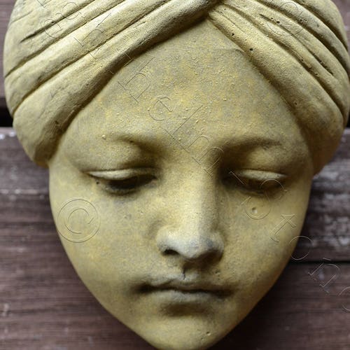 Art Deco Style Girl Face Decorative Stone Wall Plaque - Etsy