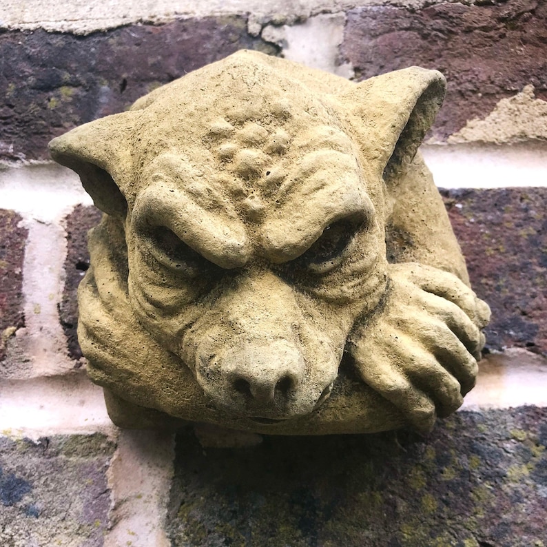 Gargoyle Face Decorative Stone Gothic Wall Plaque 13cm/5" H - Etsy