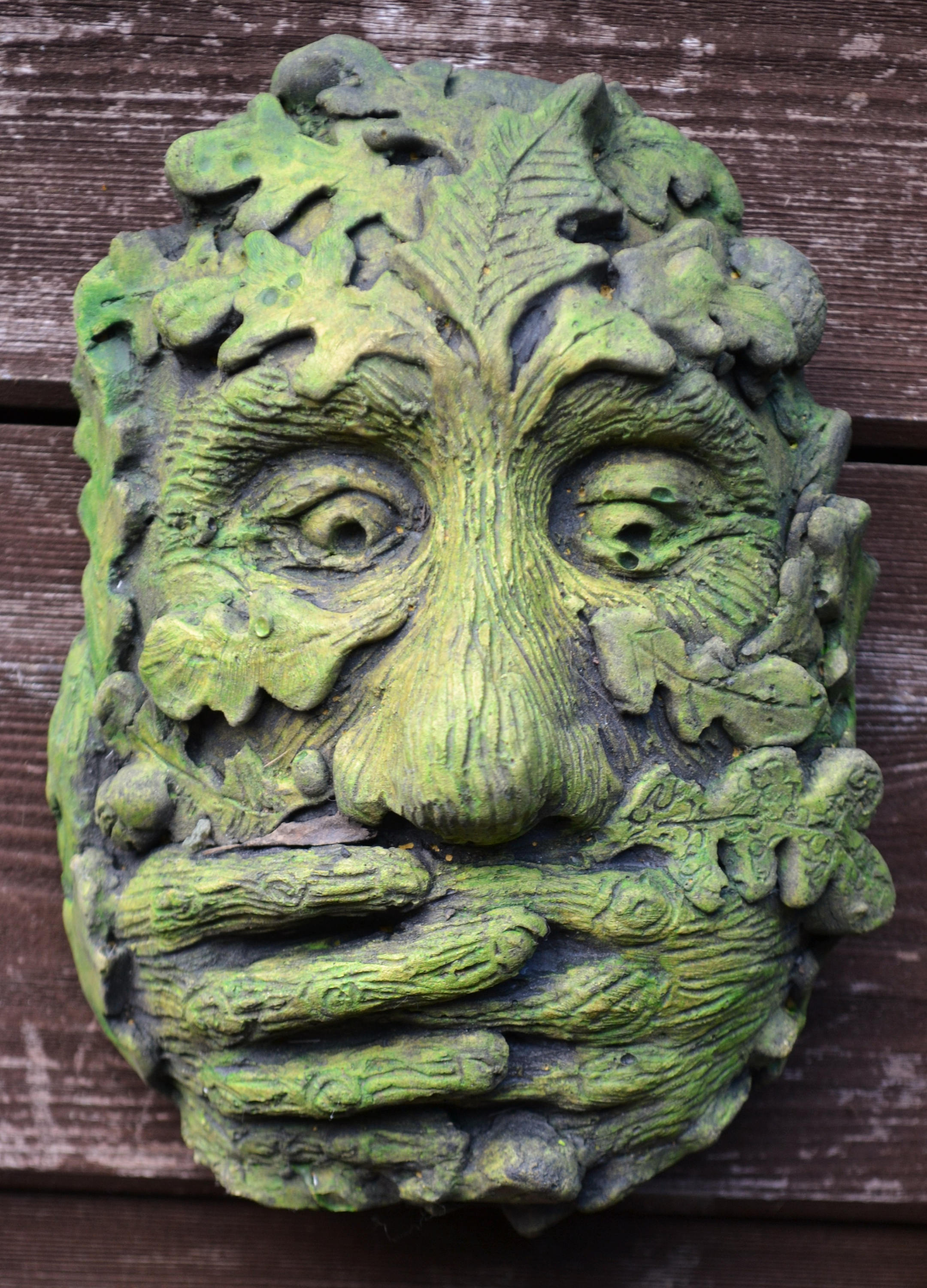 Green Man Wall Plaques Set 3 grevils See Hear | Etsy