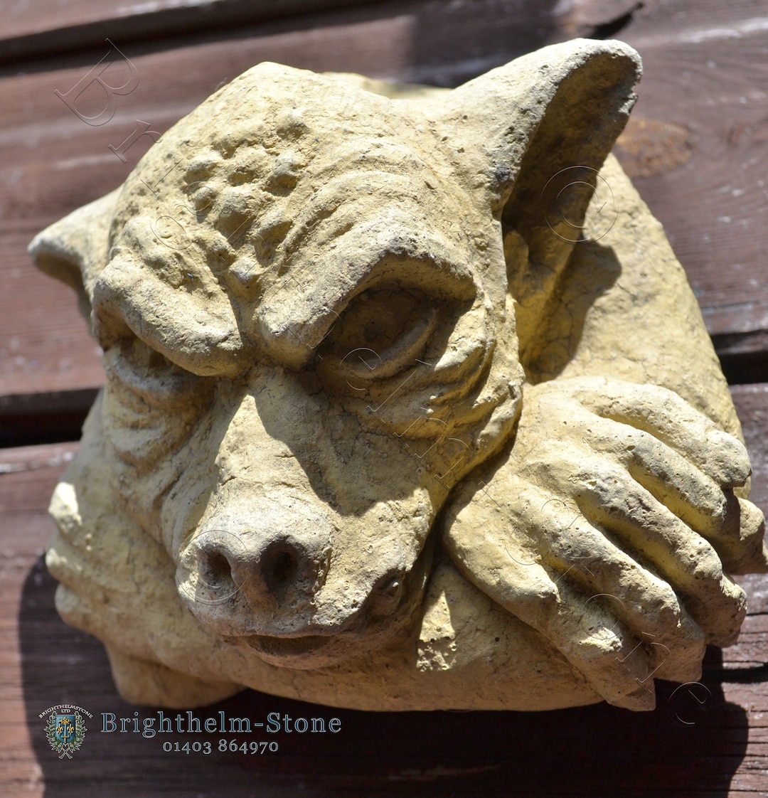 Gargoyle Face Decorative Stone Gothic Wall Plaque 13cm/5 H - Etsy