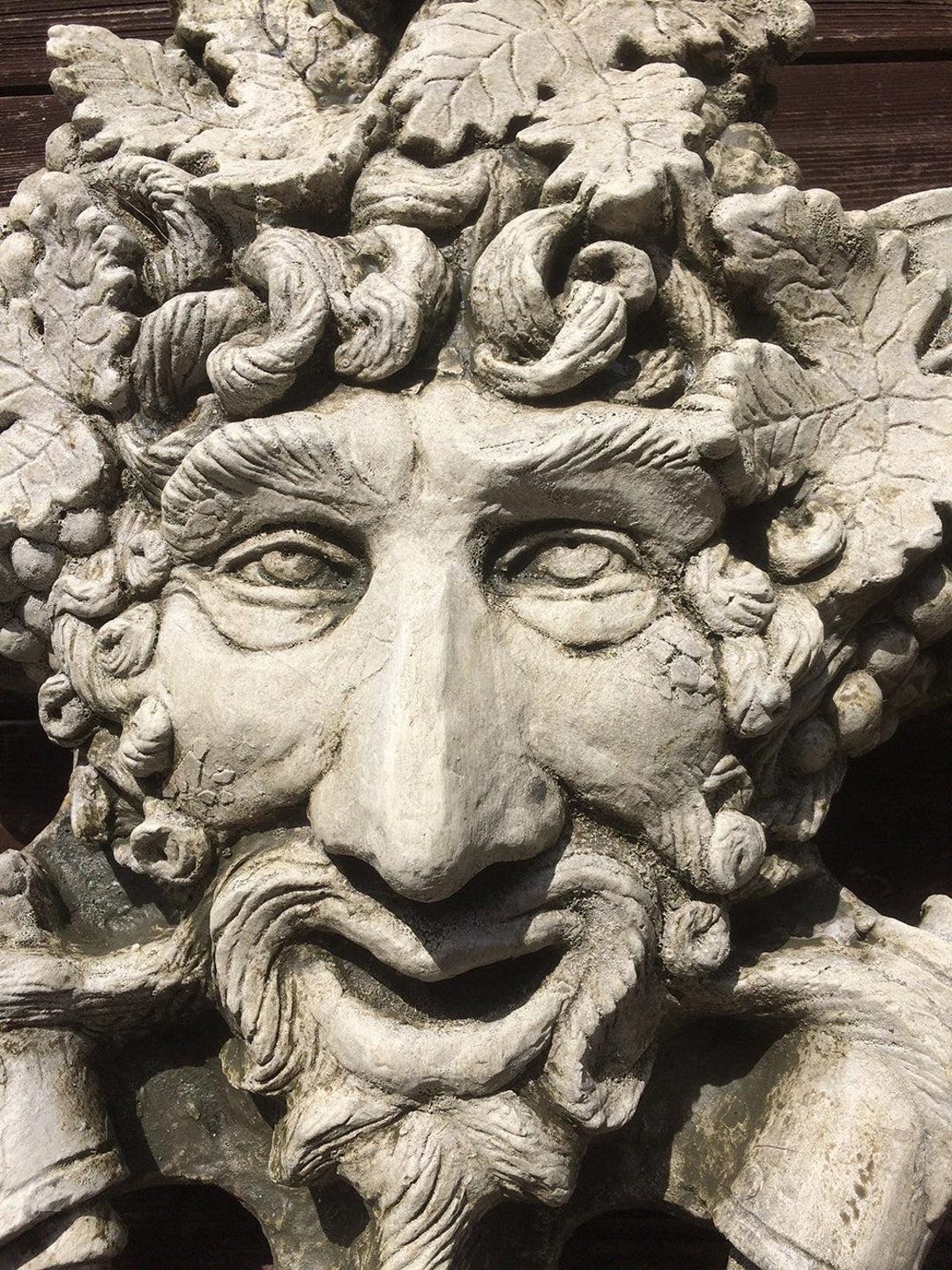 Bacchus Face Decorative Stone Wall Plaque Mascaron 43cm/17" H - Etsy