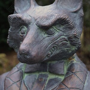 Fox Garden Ornament Bust Frost Proof Stone Statue Original Design lord ...