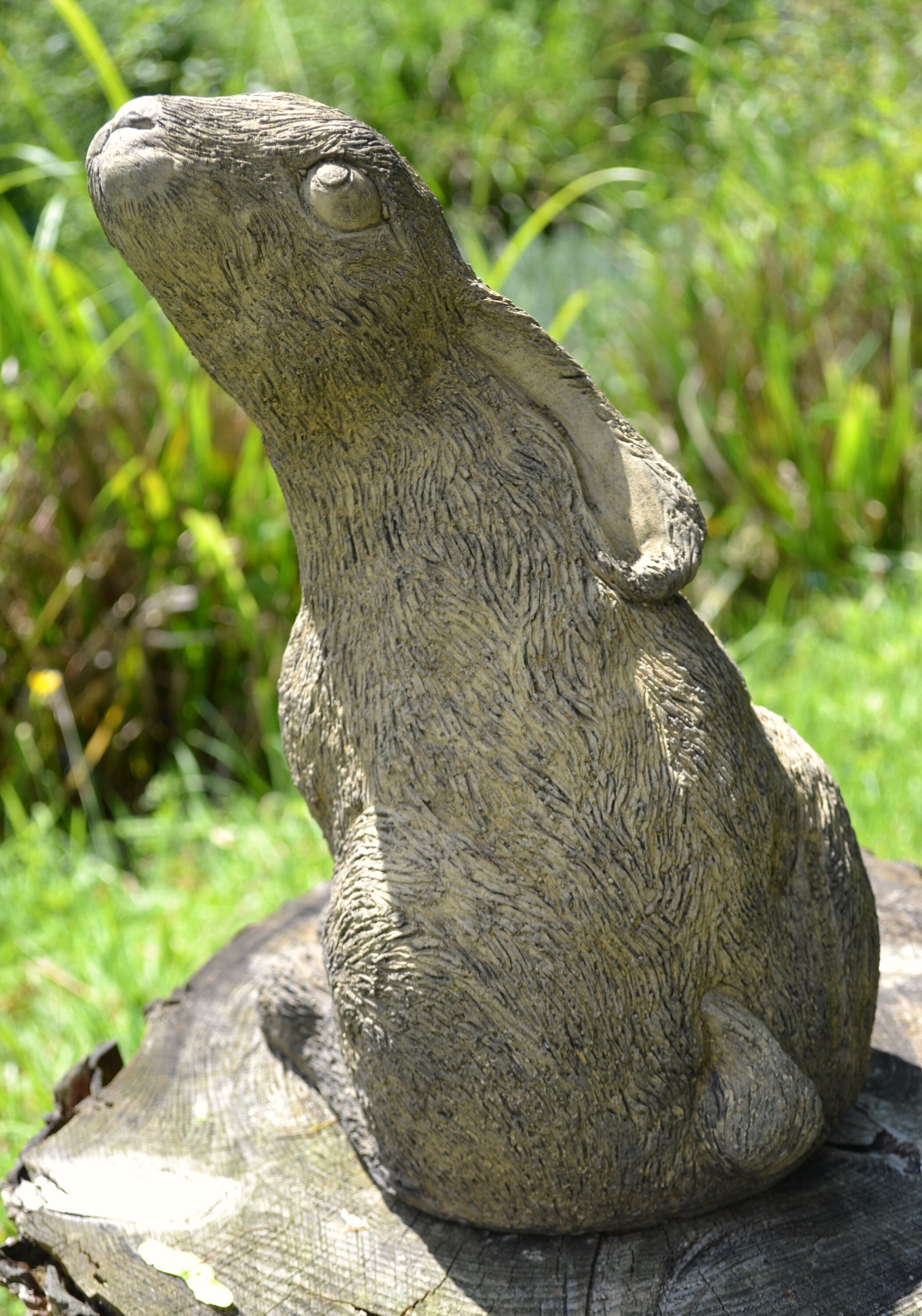 Mother and Baby Moon Gazing Hare Stone Garden Ornaments - Etsy