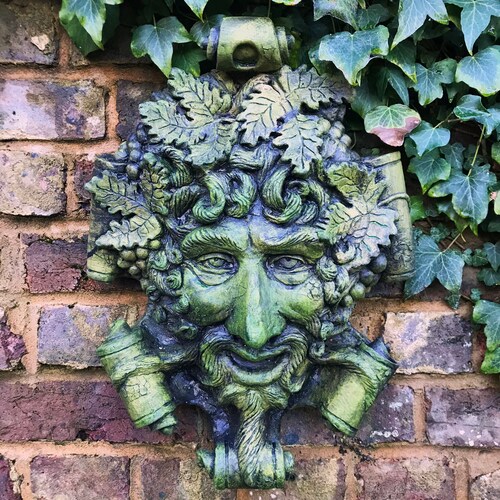 Bacchus Face Decorative Stone Wall Plaque Mascaron | Etsy