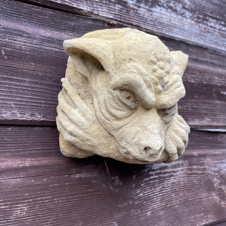 Gargoyle Face Decorative Stone Gothic Wall Plaque 13cm/5" H - Etsy