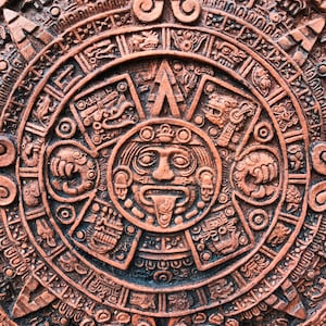 Aztec Mayan Calendar Stone Wall Plaque Sun Stone Home or Garden ...