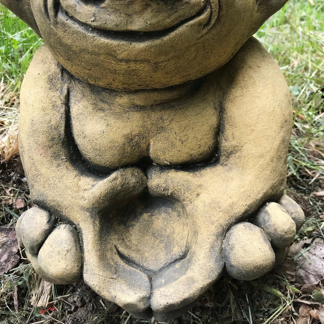 Troll Candle Holder Stone Garden Ornament - Etsy UK
