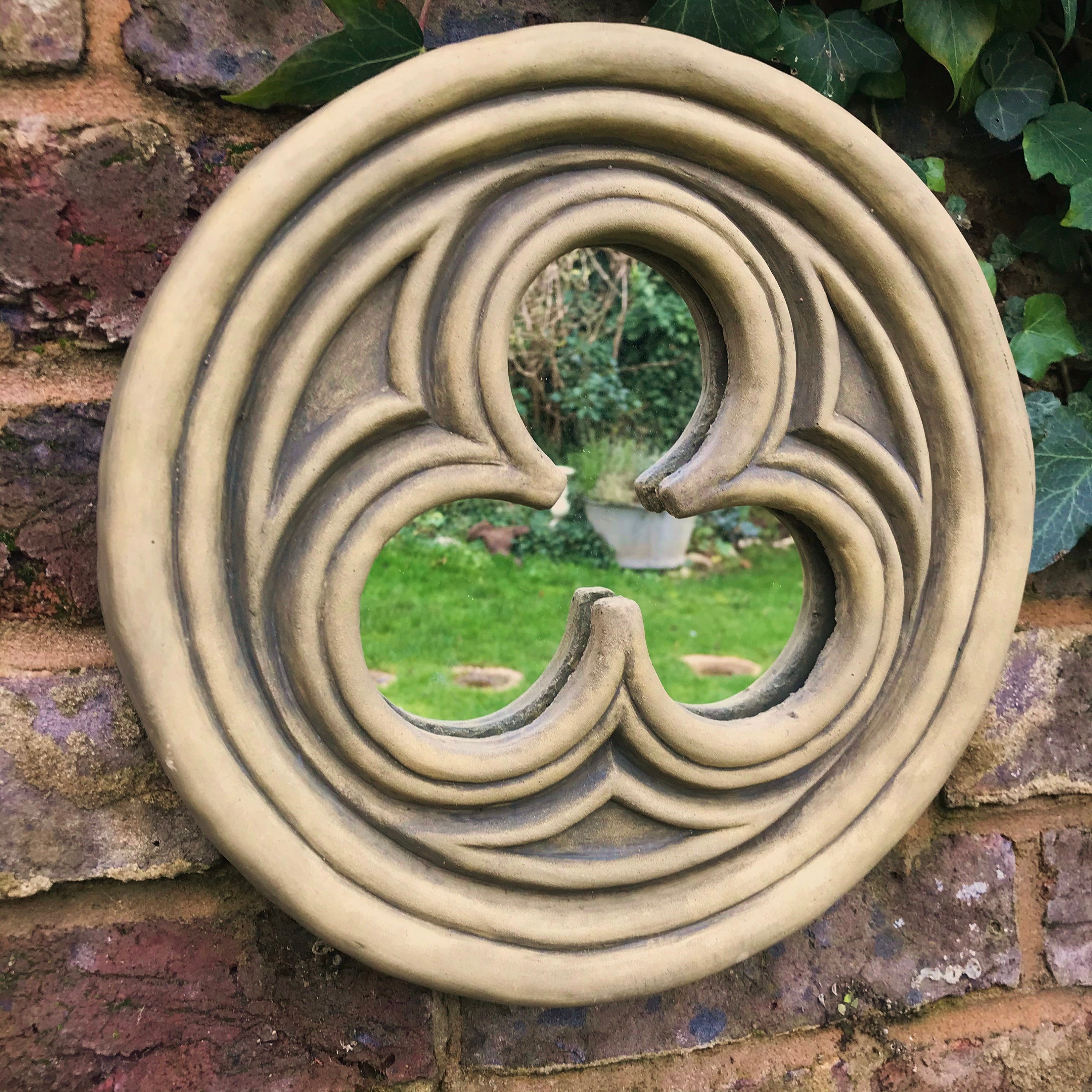 Trefoil Gothic Round Mirror Antiqued Finish 30cm/12 Diam - Etsy UK