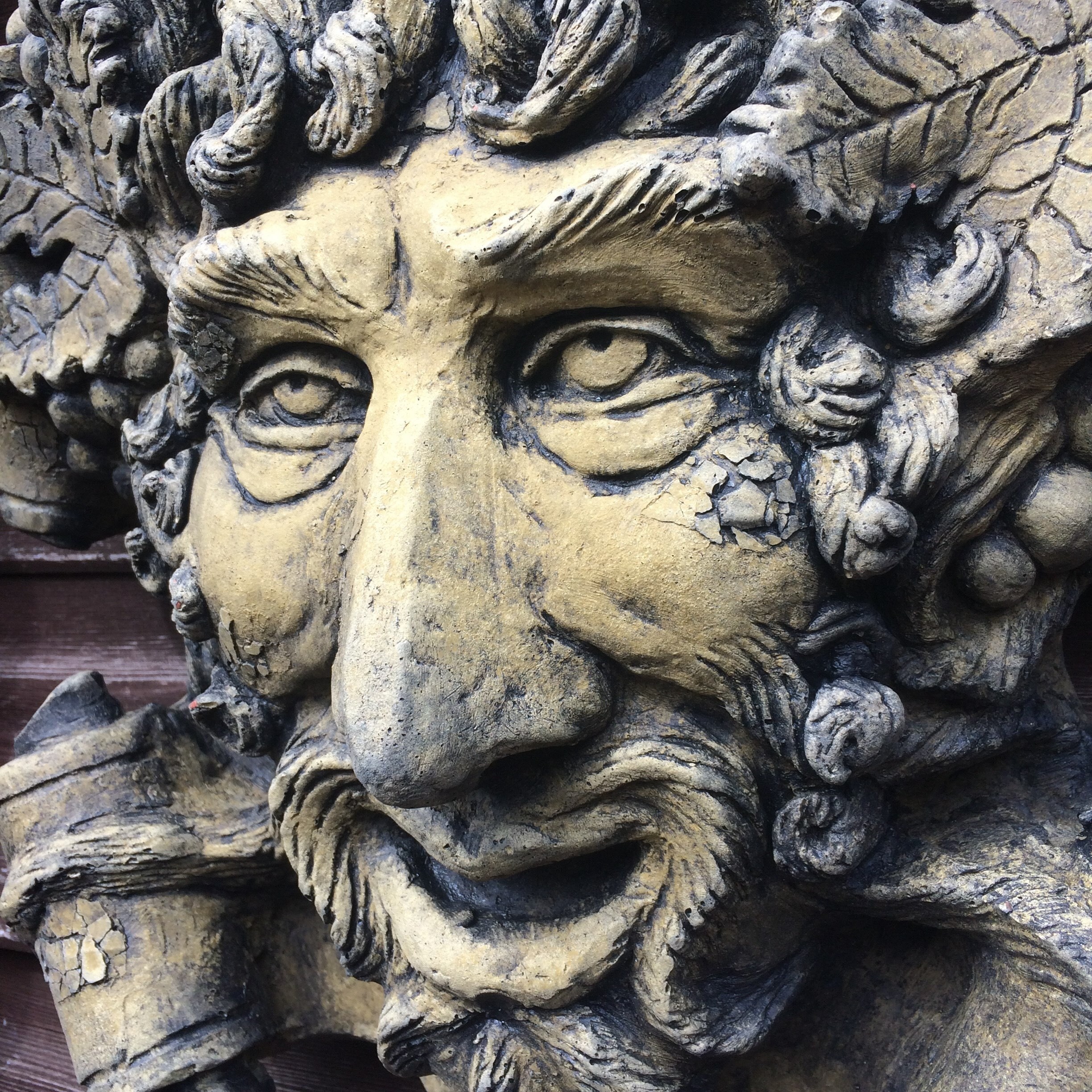Bacchus Face Decorative Stone Wall Plaque Mascaron - Etsy UK