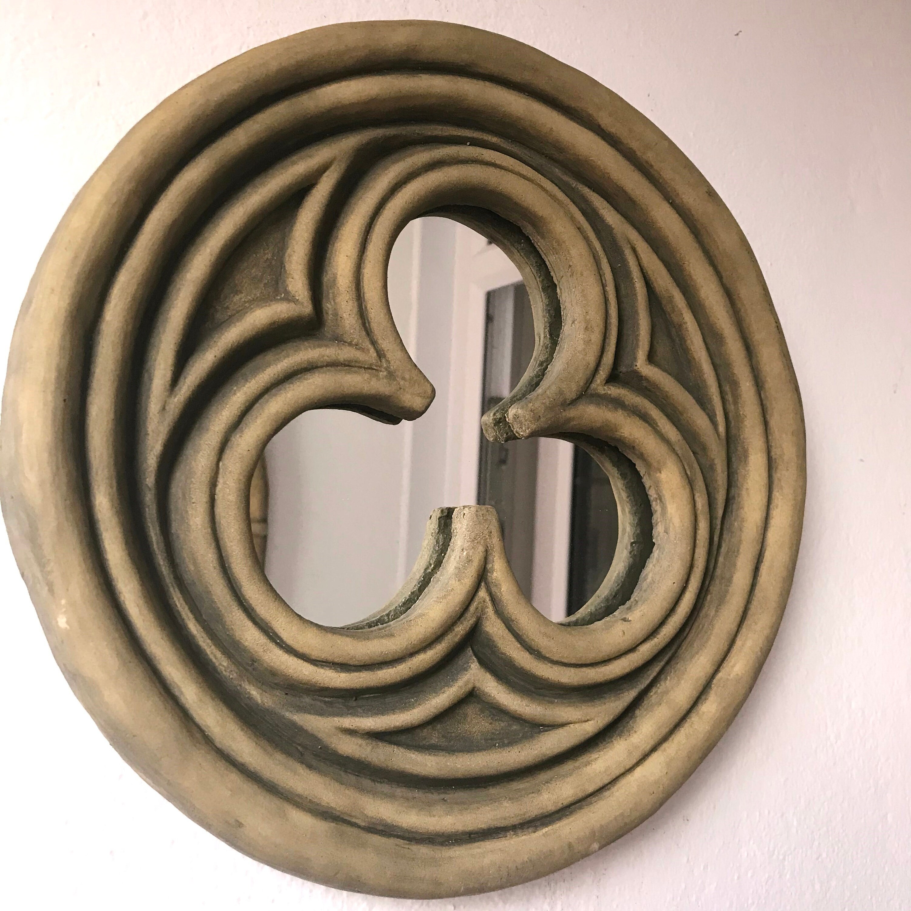 Trefoil Gothic Round Mirror Antiqued Finish 30cm/12 Diam - Etsy UK