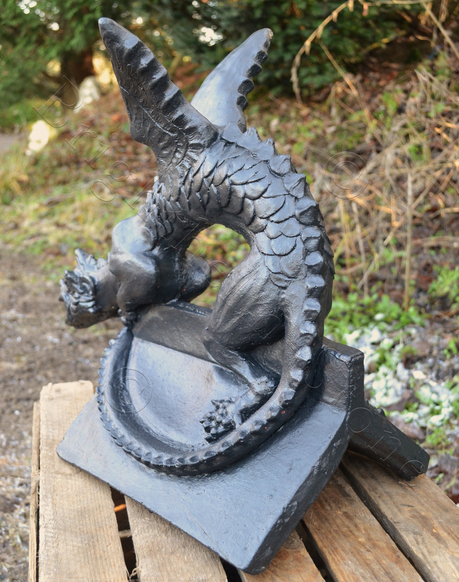 Dragon Roof Finial Decorative 110 Degree Angled or Half Round - Etsy