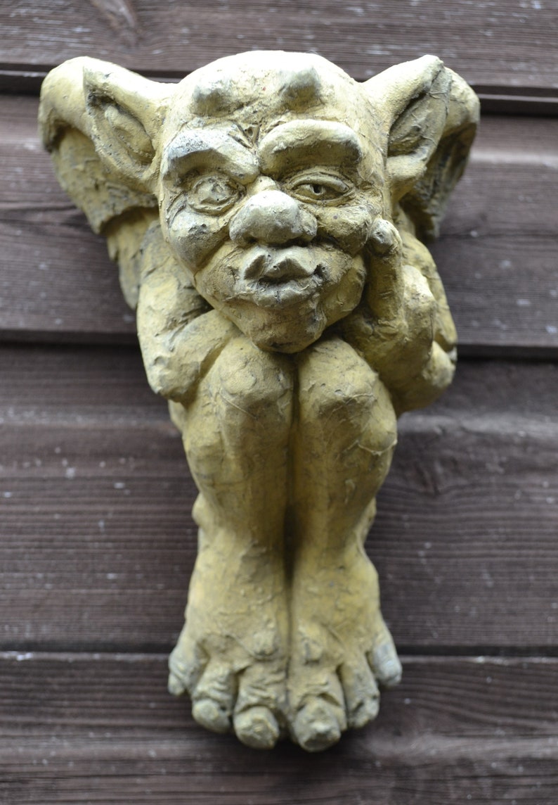 Rude Finger Gargoyle Wall Plaque sid © Decorative - Etsy UK
