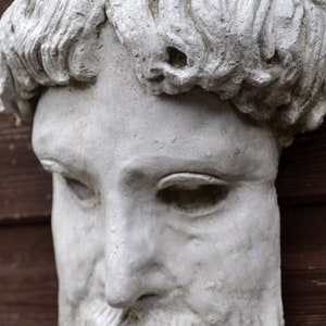 Zeus Greek God Face Sculpture Decorative Stone Wall Plaque Mask 34cmh ...