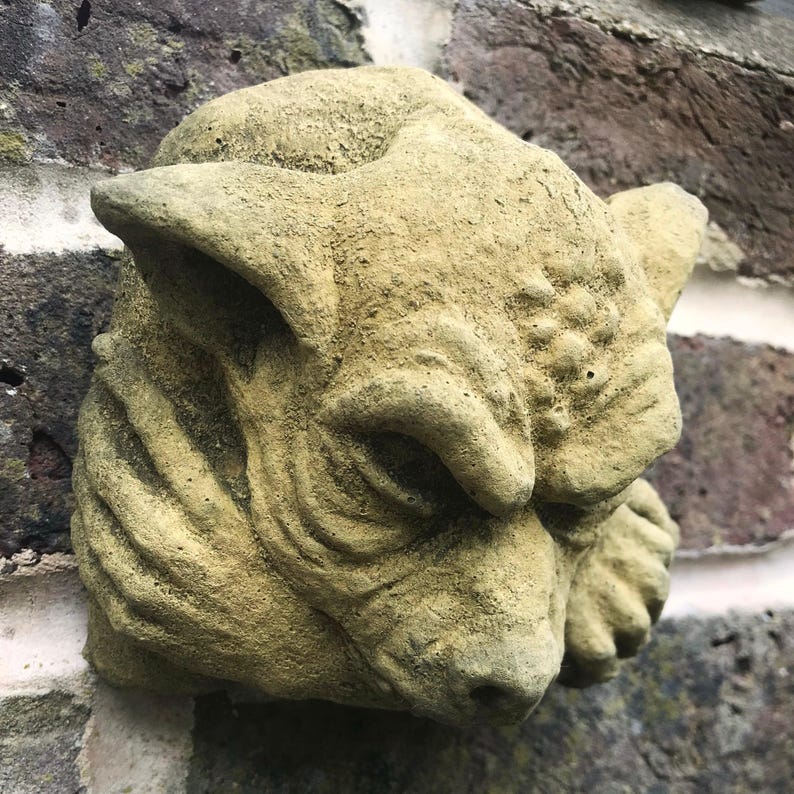 Gargoyle Face Decorative Stone Gothic Wall Plaque 13cm/5" H - Etsy