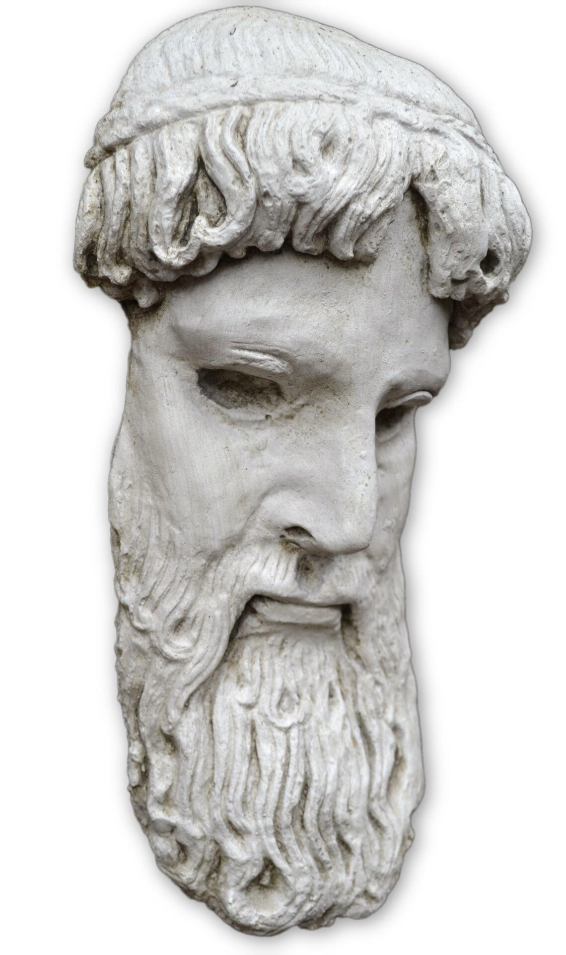 Zeus Greek God Face Sculpture Decorative Stone Wall Plaque Mask 34cmh ...