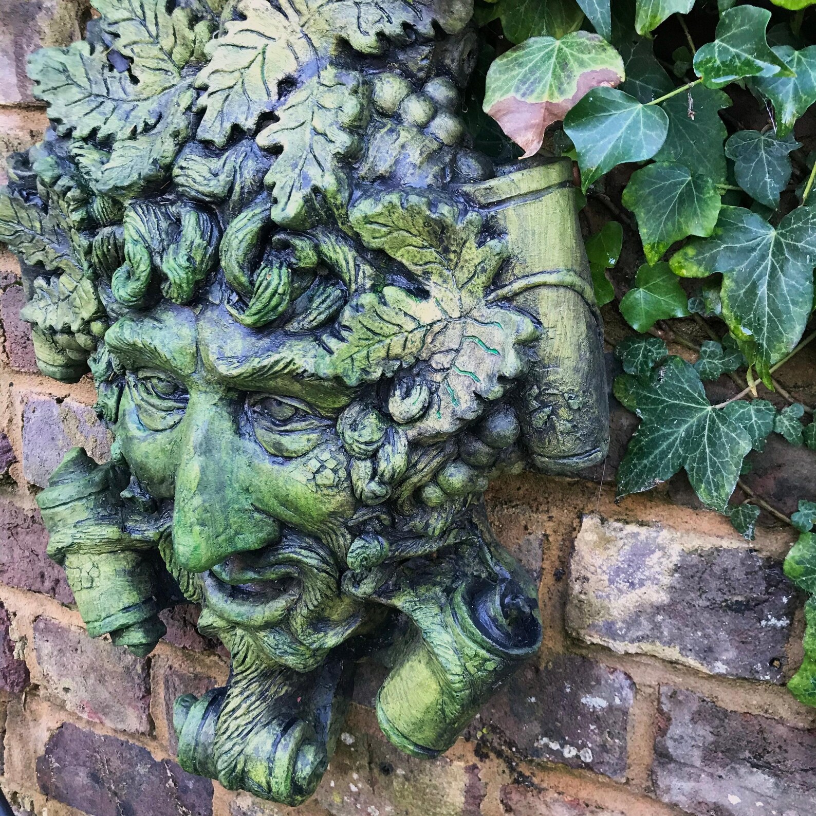 Bacchus Face Decorative Stone Wall Plaque Mascaron 43cm/17" H - Etsy