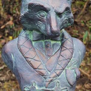 Fox Garden Ornament Bust Frost Proof Stone Statue Original Design lord ...