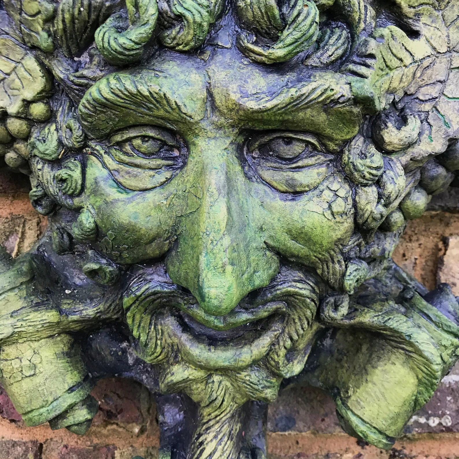 Bacchus Face Decorative Stone Wall Plaque Mascaron - Etsy