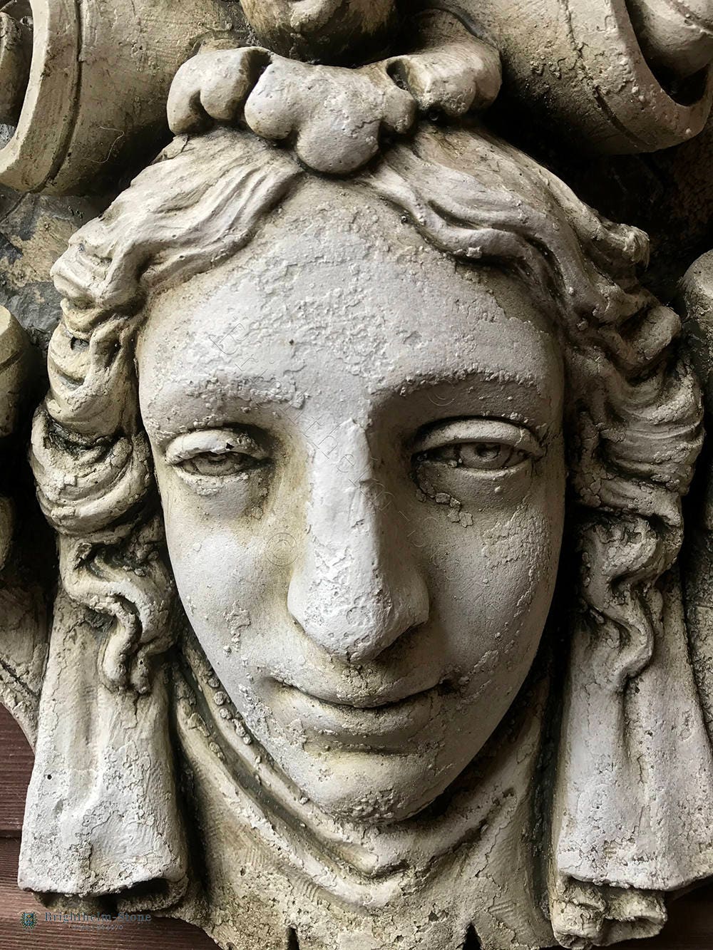 Decorative stone wall plaque face mask neo-classical style | Etsy