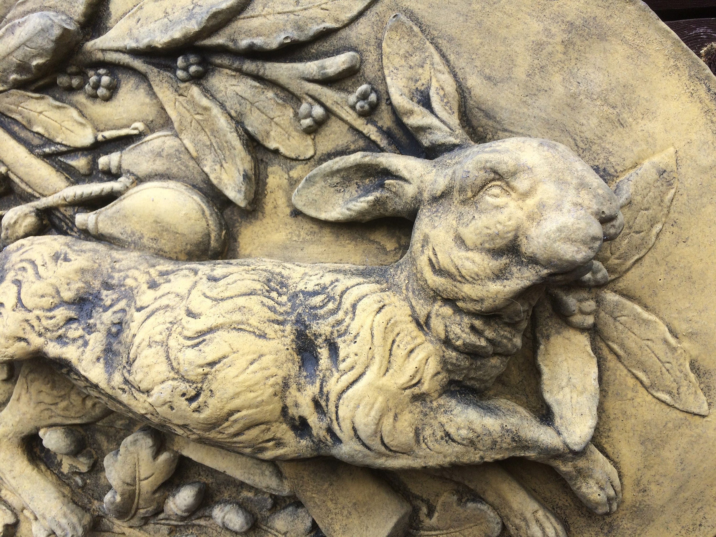 French Hare Hunting Scene Oval Decorative Stone Wall Plaque in - Etsy