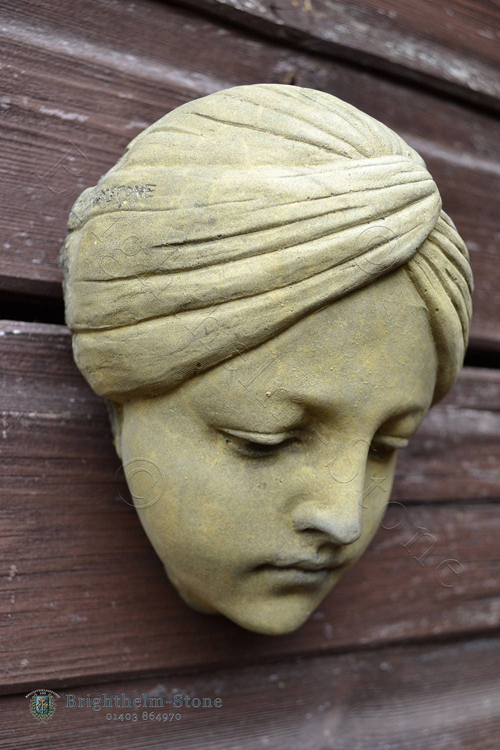 Art Deco Style Girl Face Decorative Stone Wall Plaque | Etsy