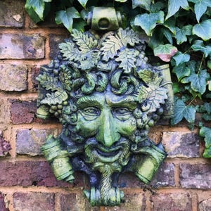 Bacchus Face Decorative Stone Wall Plaque Mascaron 43cm/17" H - Etsy