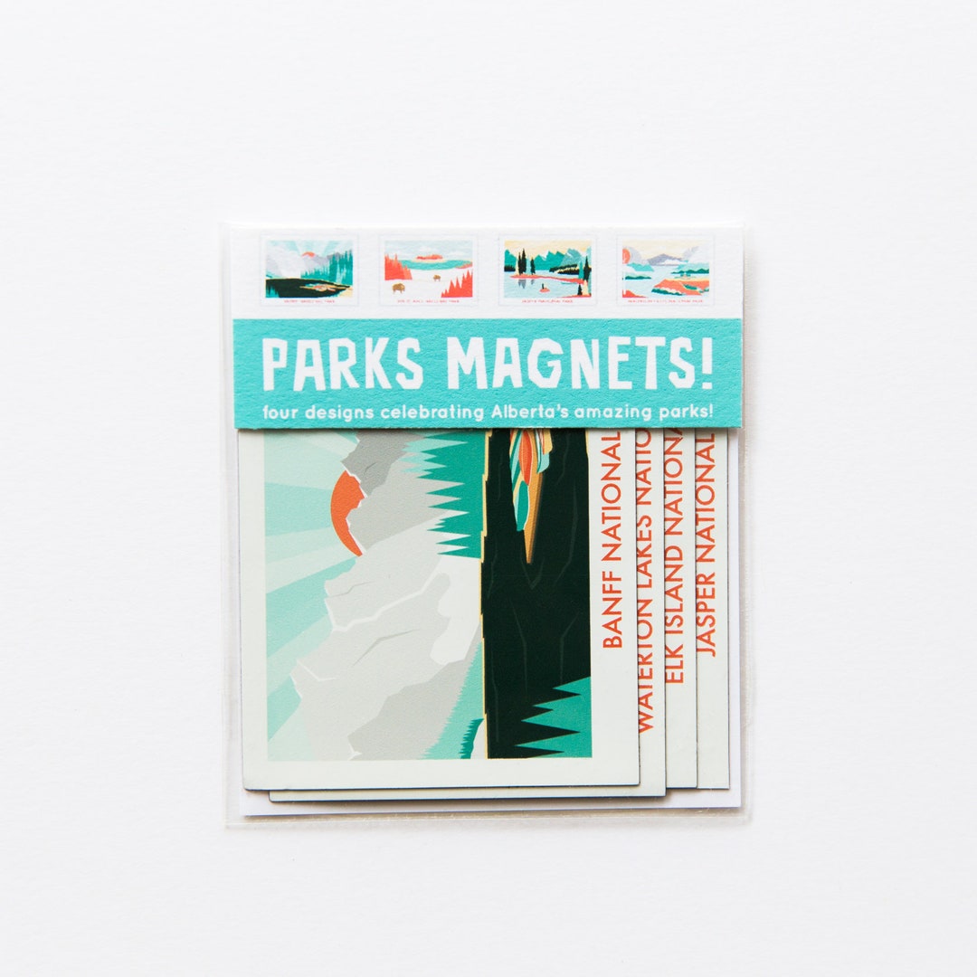 Alberta National Parks Magnet Pack // Set of 4 Magnets Including Banff ...