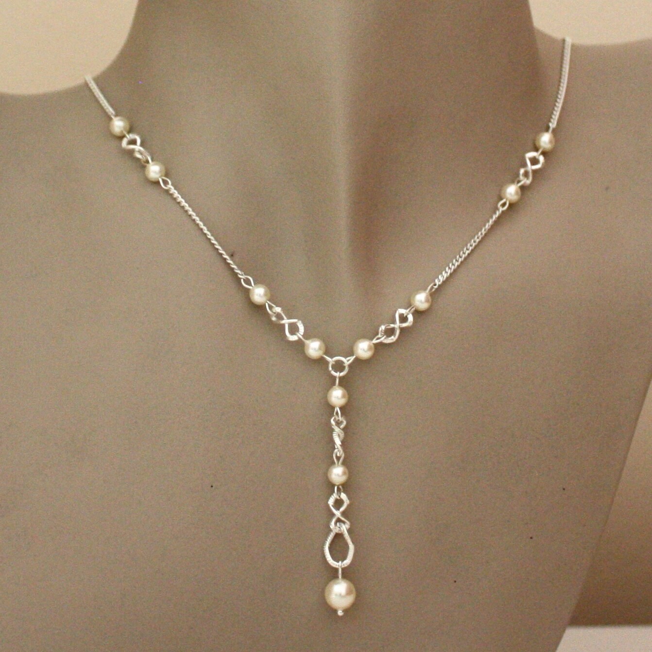 Silver Swarovski Elements Pearls Wedding Set Bridesmaid | Etsy UK