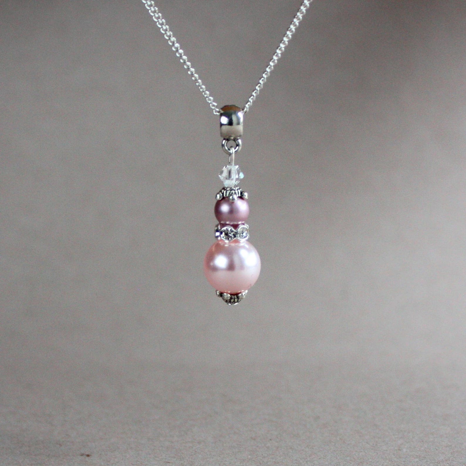 Light Pink Blush Dusky Powder Rose Swarovski Pearls Crystals | Etsy