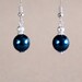 Midnight Blue Dark Prussian Blue Czech Pearls Stardust Beads Silver ...
