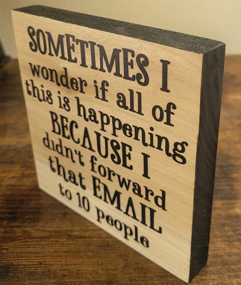 Wooden Block Sign: Sometimes I Wonder... - Etsy