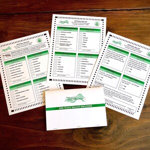 Girl Scout Theme Mock Election Ballot - Editable - INSTANT DIGITAL ...