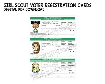 Girl Scout Theme Mock Election Ballot INSTANT DIGITAL - Etsy