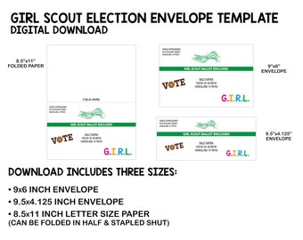 Girl Scout Theme Mock Election Ballot INSTANT DIGITAL DOWNLOAD - Etsy